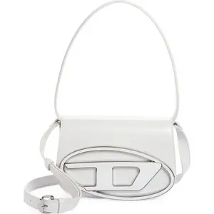 DIESEL® DIESEL® 1DR Leather Shoulder Bag With Enamel Logo White