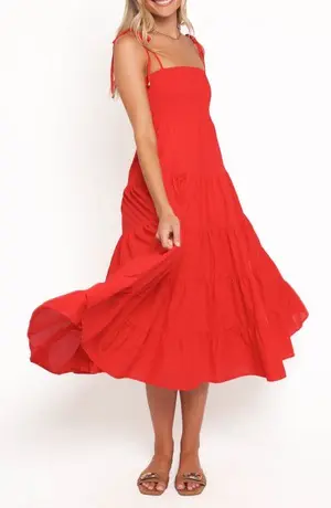 PETAL & PUP Carroll Smocked Midi Dress