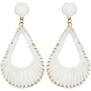PANACEA Raffia Teardrop Earrings