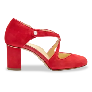 Sarah Flint Perfect Bobbie 70 Pumps - Lipstick Red Suede