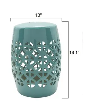 Livabliss Ridgeway Garden Stool - Emerald