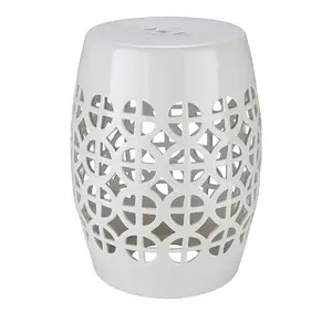 Livabliss Ridgeway Garden Stool White