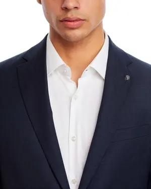 JACK VICTOR Napoli Sharkskin Regular Fit Suit - Navy