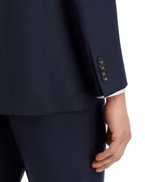 JACK VICTOR Napoli Sharkskin Regular Fit Suit - Navy