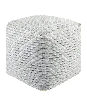 SURYA Lanier Pouf - Gray