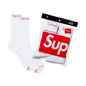 Supreme X Hanes Crew Socks - White