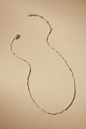 Anthropologie Delicate Bead Necklace - White