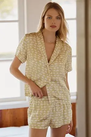 LYREBIRD Silky Pajama Top Chartreuse