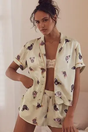 LYREBIRD Silky Pajama Top Lime