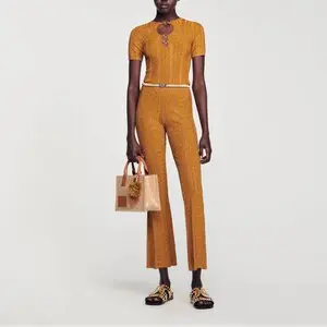 Sandro Fine Knit Glitter Top