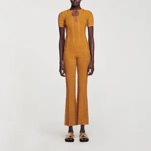 Sandro Fine Knit Glitter Top