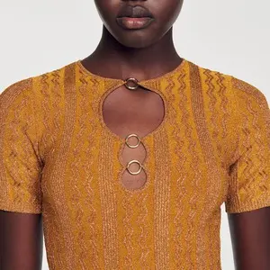 Sandro Fine Knit Glitter Top