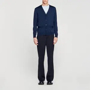 Sandro V-neck Knit Cardigan With Pockets