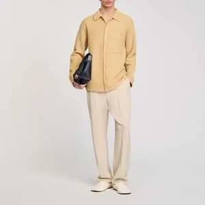 Sandro Oversized Knit Shirt - Nut