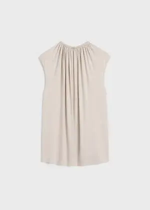 TOTEME Gathered-neck Jersey Top