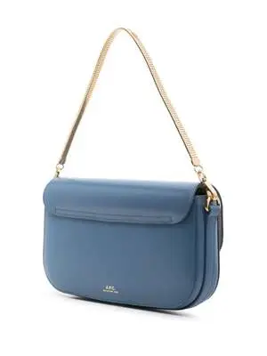 A.p.c. Grace Chaine Leather Clutch - Blue