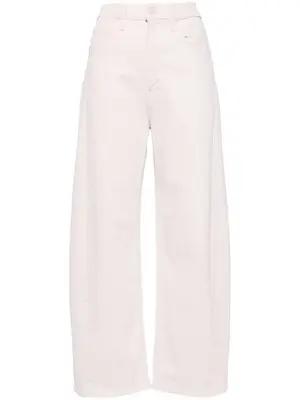 MOTHER The Half Pipe Ankle Jeans - White