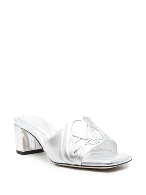 Alexander McQueen Seal Open-toe Sandals - Silver