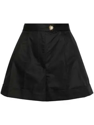 Sandro Pleated Cotton Shorts - Black