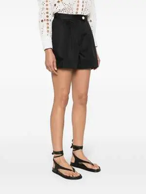 Sandro Pleated Cotton Shorts