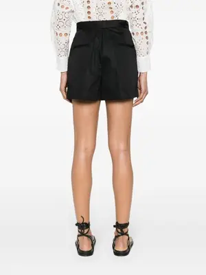 Sandro Pleated Cotton Shorts
