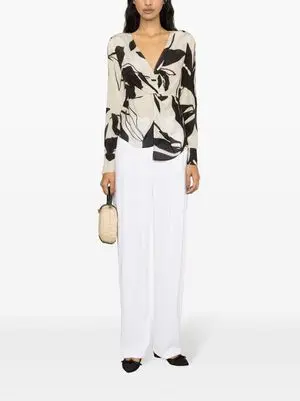 Liu Jo Abstract-print Crepe Blouse