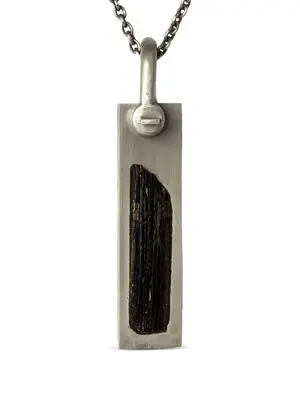 PARTS OF FOUR Plate Specimen Enstatite Necklace - Silver