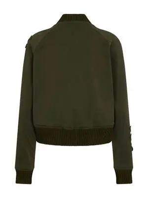 Dsquared2 Floral Appliqué Cotton Bomber Jacket