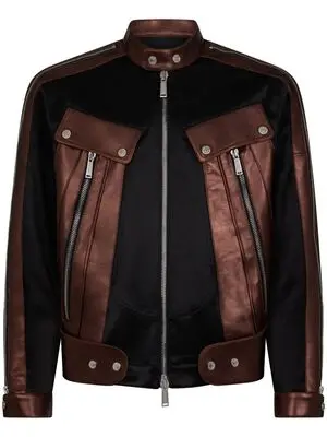 Dsquared2 Metallic Panelled Bomber Jacket