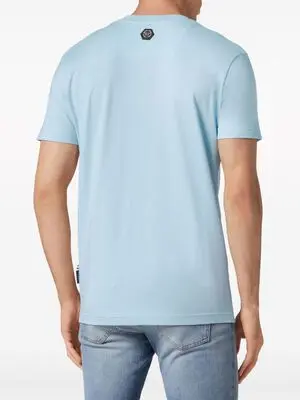 Philipp Plein Dripping Skull Graphic-print T-shirt - Blue