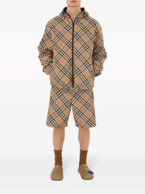 Burberry Vintage Check Reversible Zip-front Hooded Jacket - Brown