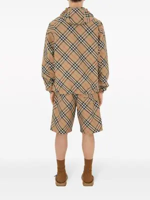 Burberry Vintage Check Reversible Zip-front Hooded Jacket - Brown