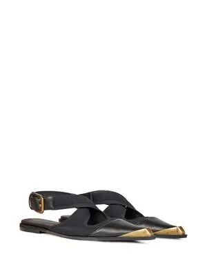 Etro Pointed Slingback Ballerina Shoes