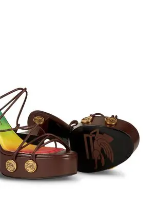 Etro Tie-fastening Platform Sandals