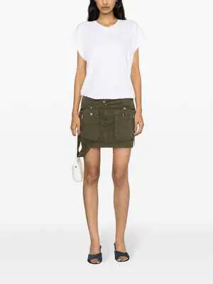 Blumarine Mid-rise Twill Miniskirt