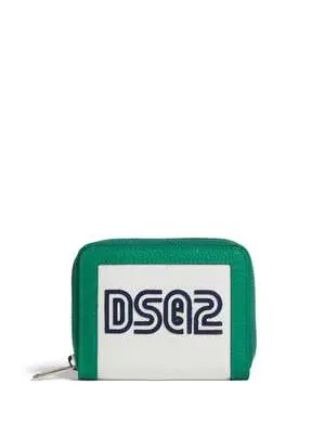 Dsquared2 Logo-embroidered Leather Wallet - Green