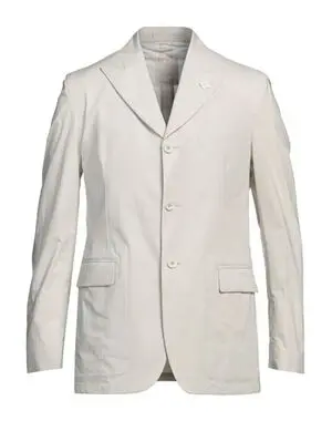 LARDINI LARDINI Single-Breasted Blazer Cream