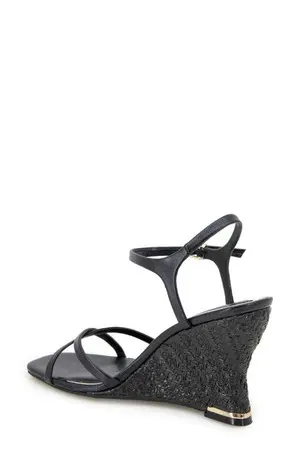 KENNETH COLE Freya Wedge Sandal - Black