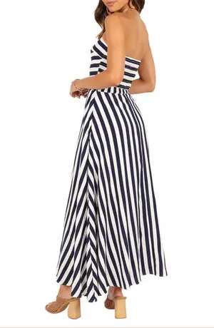 PETAL & PUP Elijah Stripe Tube Top & Maxi Skirt Set