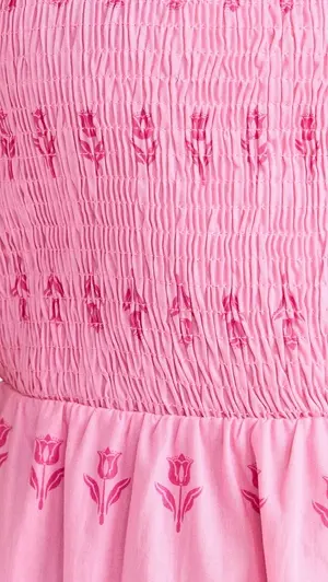 Moon River Smocked Tiered Midi Dress