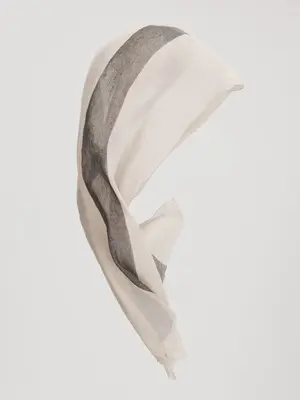 REISS Beatrix Modal-linen Striped Scarf