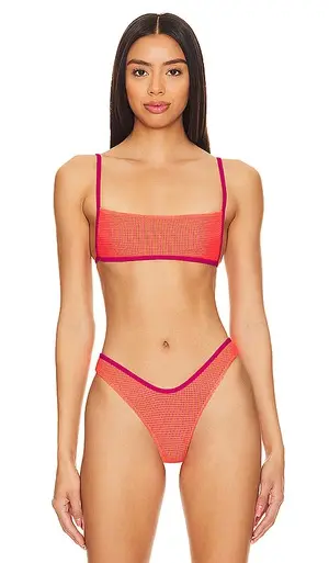 LOVEWAVE The Kimi Top - Neon Orange & Pink