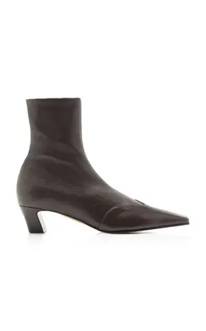 Khaite Nevada Stretch Leather Boots - Brown