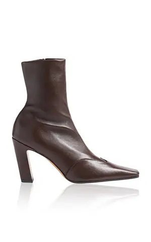 Khaite Nevada Stretch Leather Boots - Brown