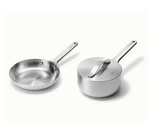 CARAWAY Home Stainless Steel Mini Duos Cookware Set - Silver