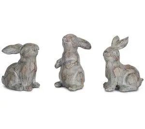 MELROSE Washed Stone Garden Rabbit Figurine - One-color
