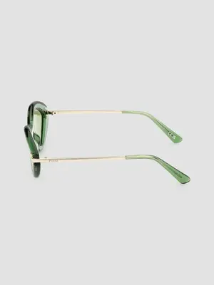 Emilio Pucci 54mm Geometric Sunglasses - Translucent Green Green