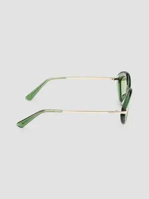 Emilio Pucci 54mm Geometric Sunglasses - Translucent Green Green