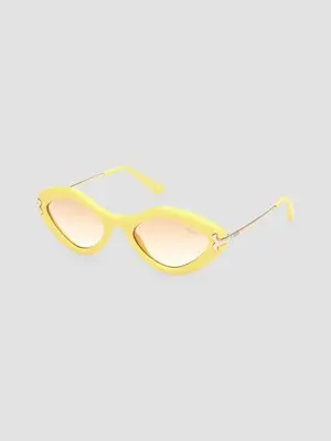 Emilio Pucci 54mm Geometric Sunglasses Yellow Gradient Peach