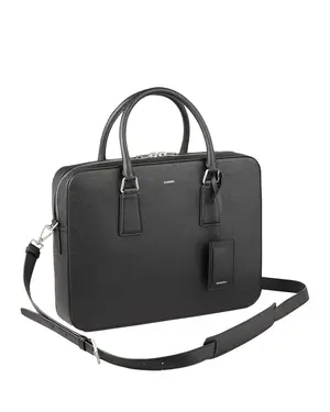 Sandro Downtown Large Saffiano Leather Briefcase - Black